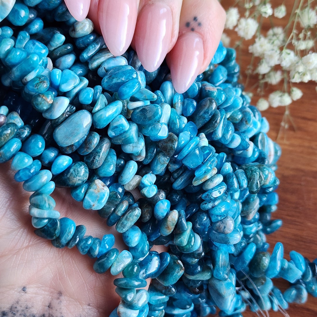 Natural Apatite Crystal Chip Beads: 4-12mm Nugget Strand - Etsy