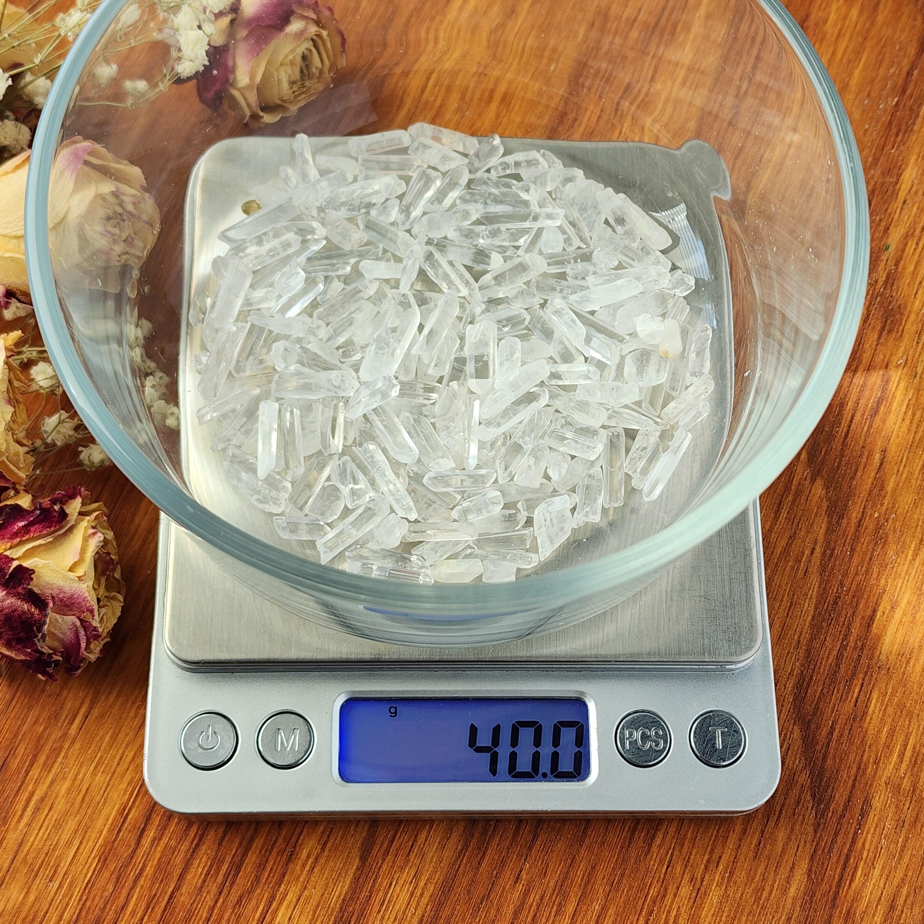 Small Clear Quartz Crystal Tumbled Shards and Points, Bulk Crystal Sand ...