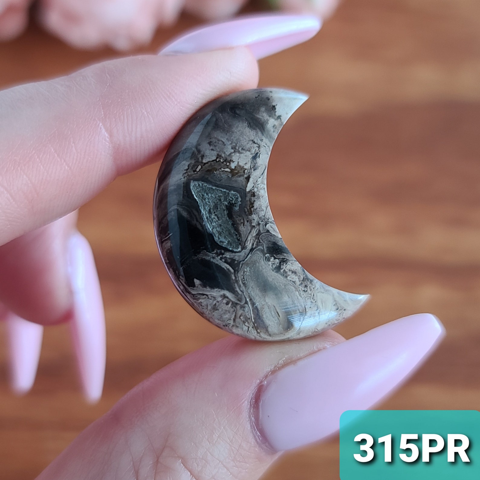 Palm Root Fossil Crescent Moon Cabochon Choose Your - Etsy