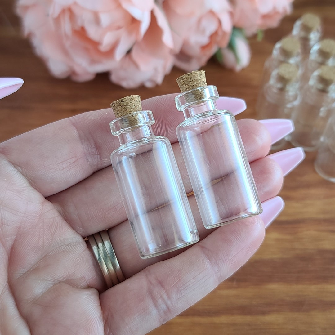 Small Glass Bottles, Choose Quantity, 40 X 18 Mm Mini Empty Jars With ...