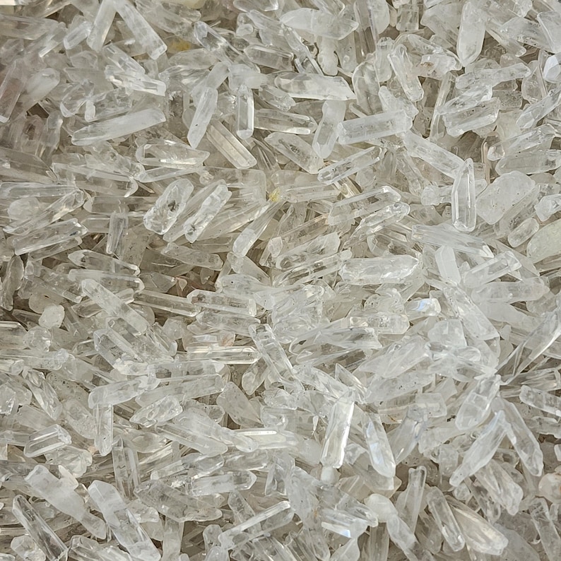 Small Clear Quartz Crystal Tumbled Shards and Points, Bulk Crystal Sand ...