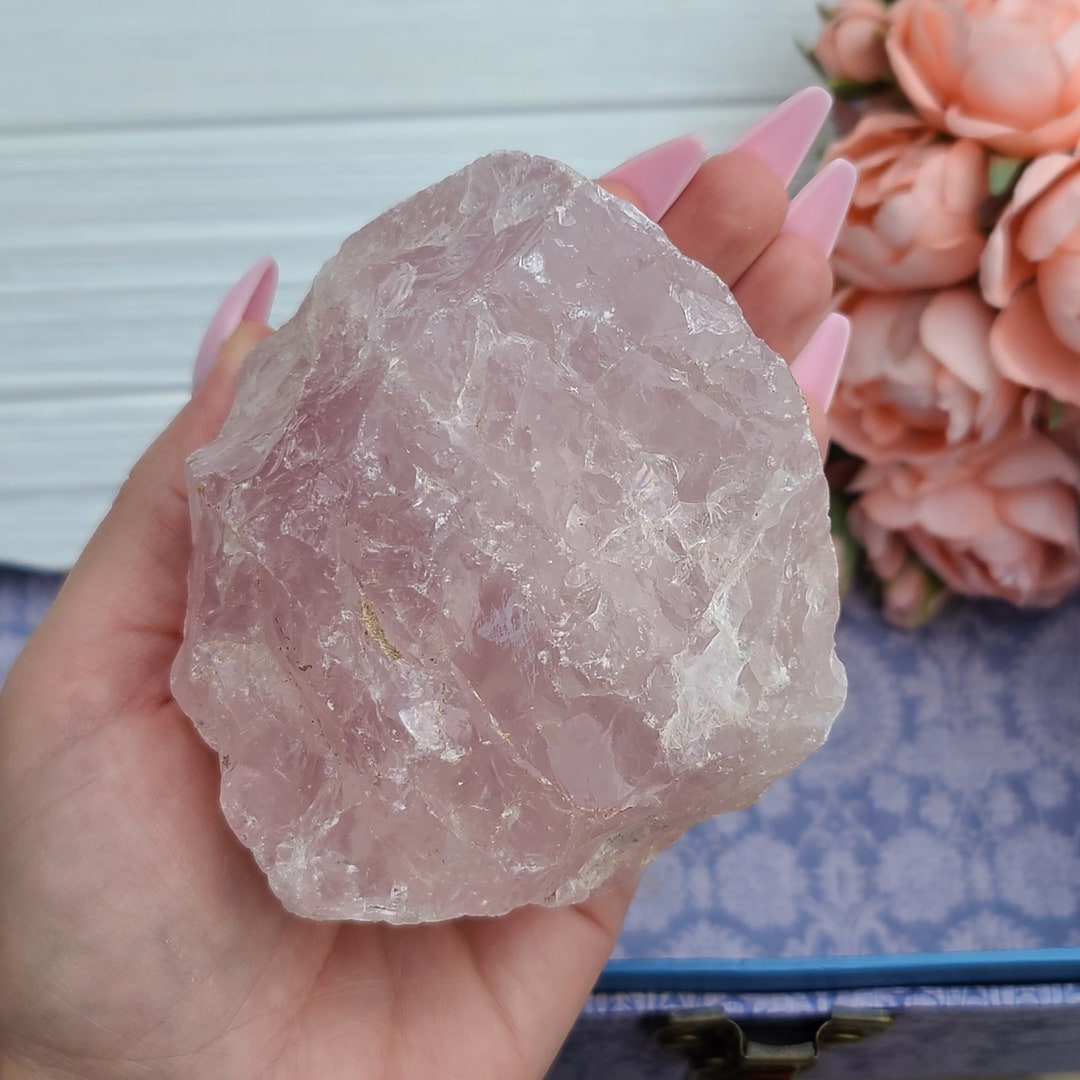 Large Rough Rose Quartz Chunks, Choose Quantity, Big Crystal Stones for ...