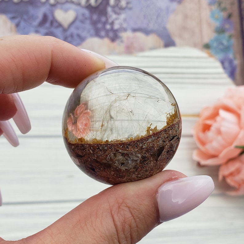 Lodolite Sphere Small Garden Quartz Crystal Ball for Decor or | Etsy