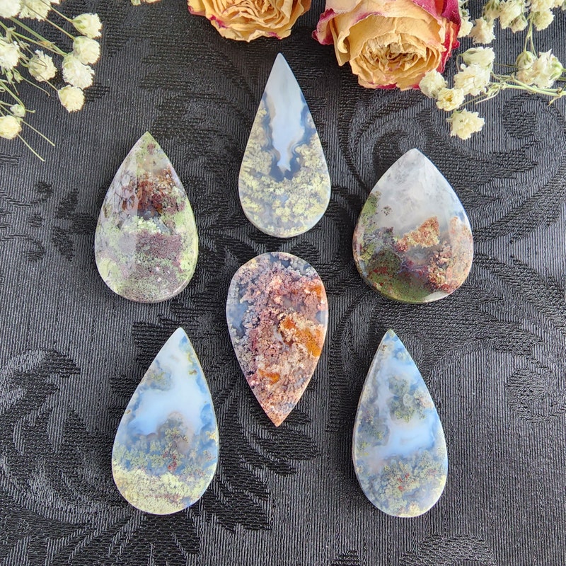 Moss Agate Cabochon - Etsy