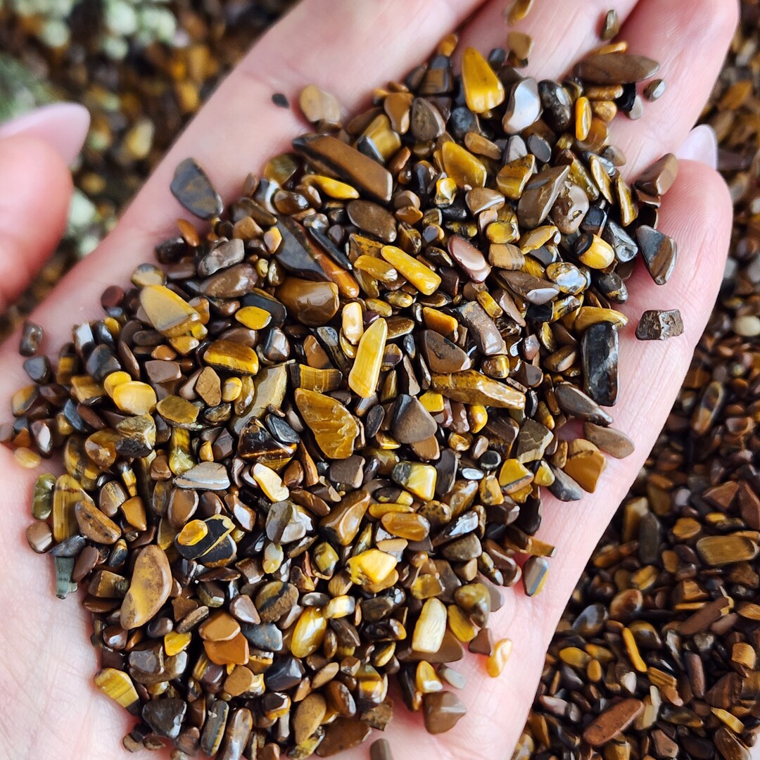 Tiger's Eye Tumbled Crystal Chips 3-8 Mm, Bulk Lots of Undrilled ...