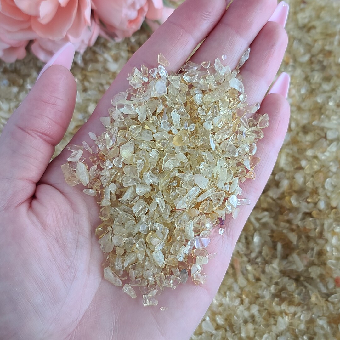 Tiny Tumbled Citrine Quartz Sand Crystal Chips 1-5 Mm, Bulk Lots for ...