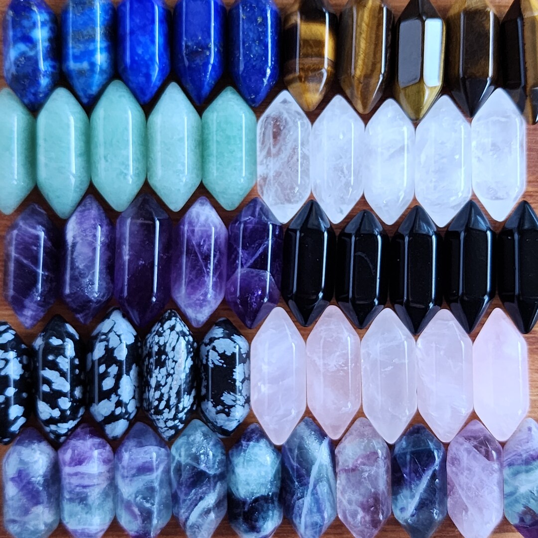 0.75" Double Terminated Crystal Points, Choose Gemstone and Quantity ...