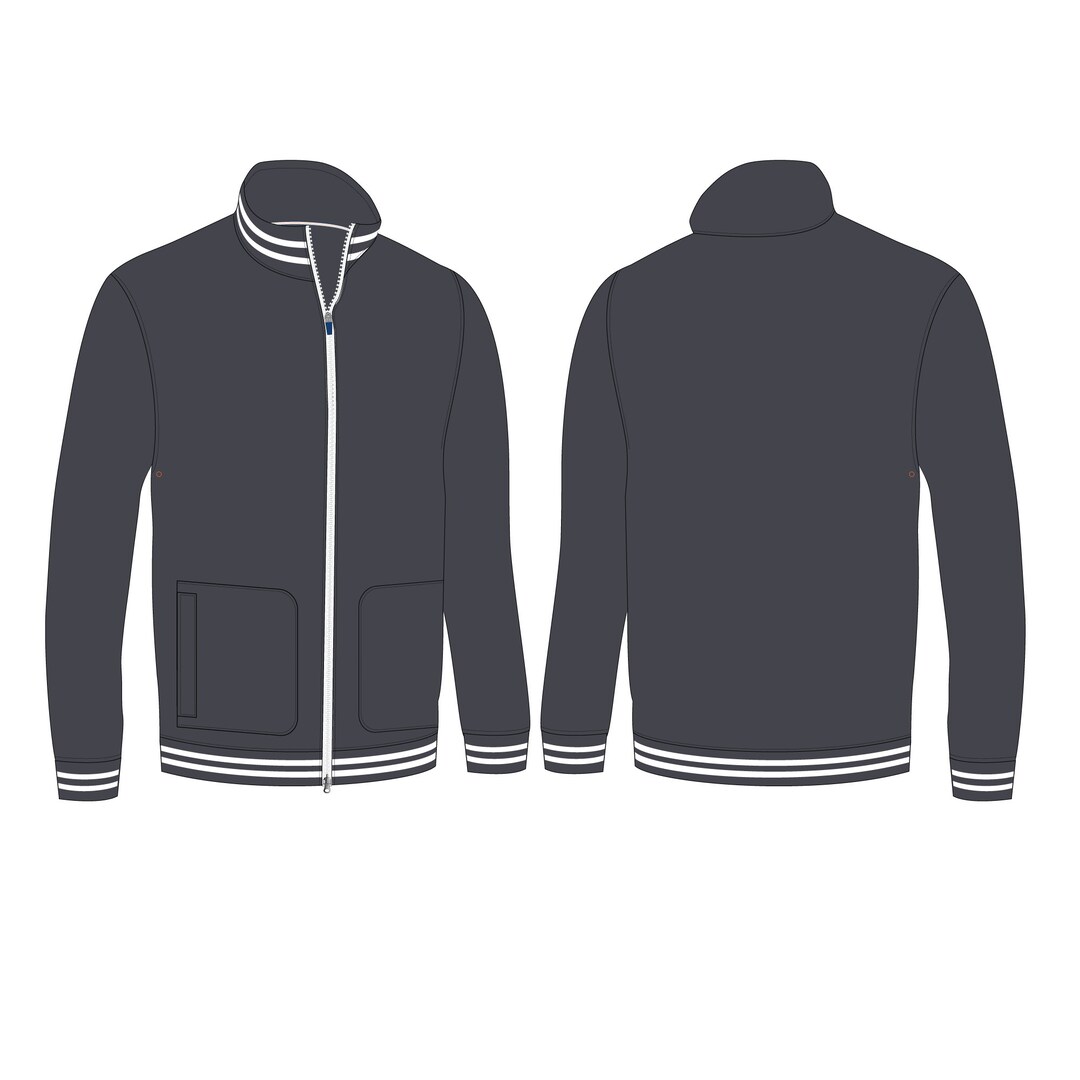 Track Jacket Fashion Flat Vector File - Etsy