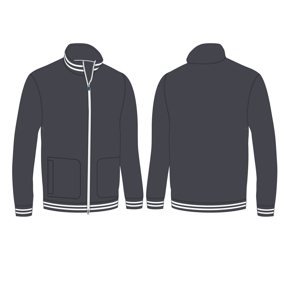 Track Jacket Fashion Flat Vector File - Etsy
