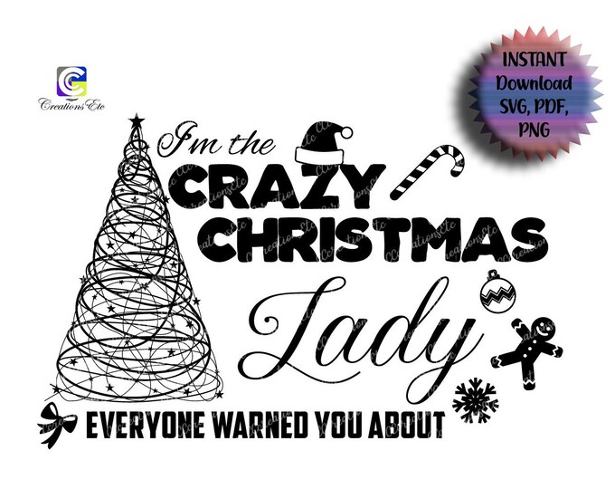 SVG Funny Crazy Lady Cutout for Use on Popular Cutting and Engraving ...