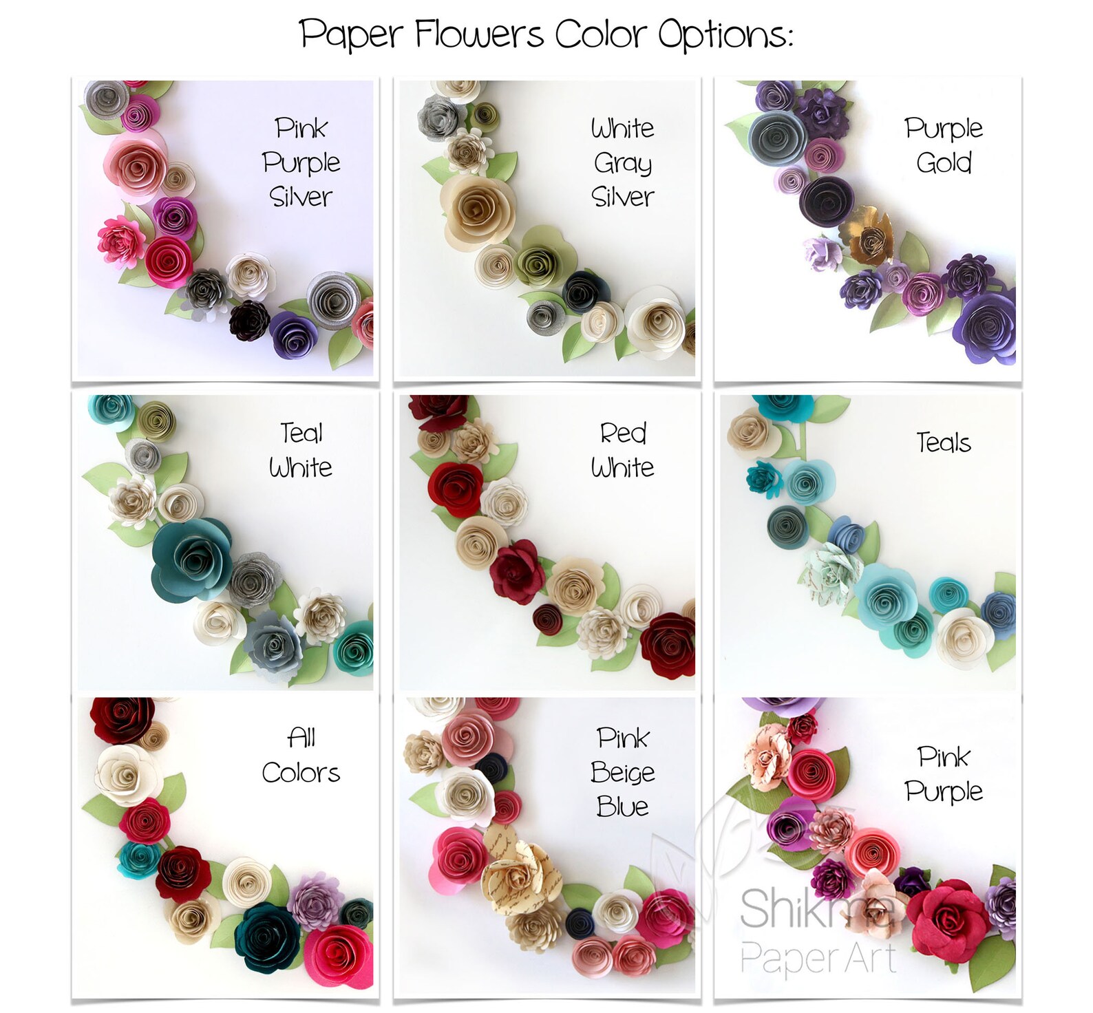 Paper Flower Art Name Sign 3D Paper Flower, Nursery Wall Decor Baby ...