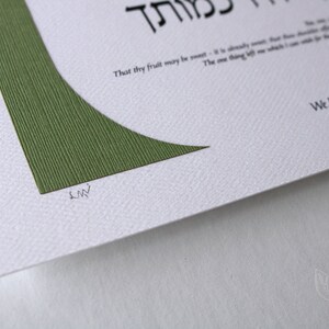 Jewish Quote Paper Cut Art: Ilan Ilan Trees & Pomegranates (12x12") - Etsy