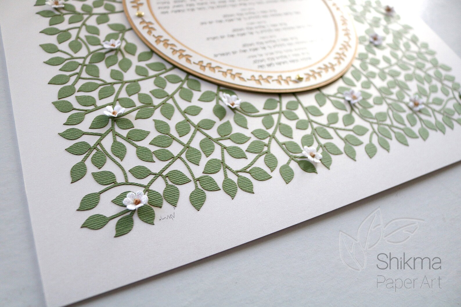 Shabbat Candle Lighting Blessing for Shabbat and Yom Tov Paper Cut Art ...