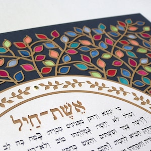 Eshet Chayil, Woman of Valor Water Color Paper Cut Art Jewish Art ...