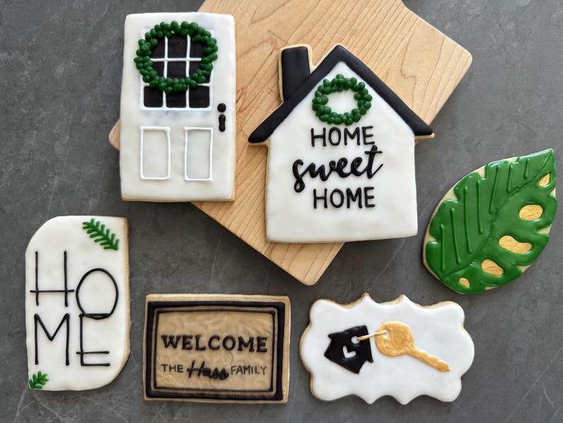 Housewarming Sugar Cookie Set, New Home Sugar Cookies, Realtor Gift Set ...