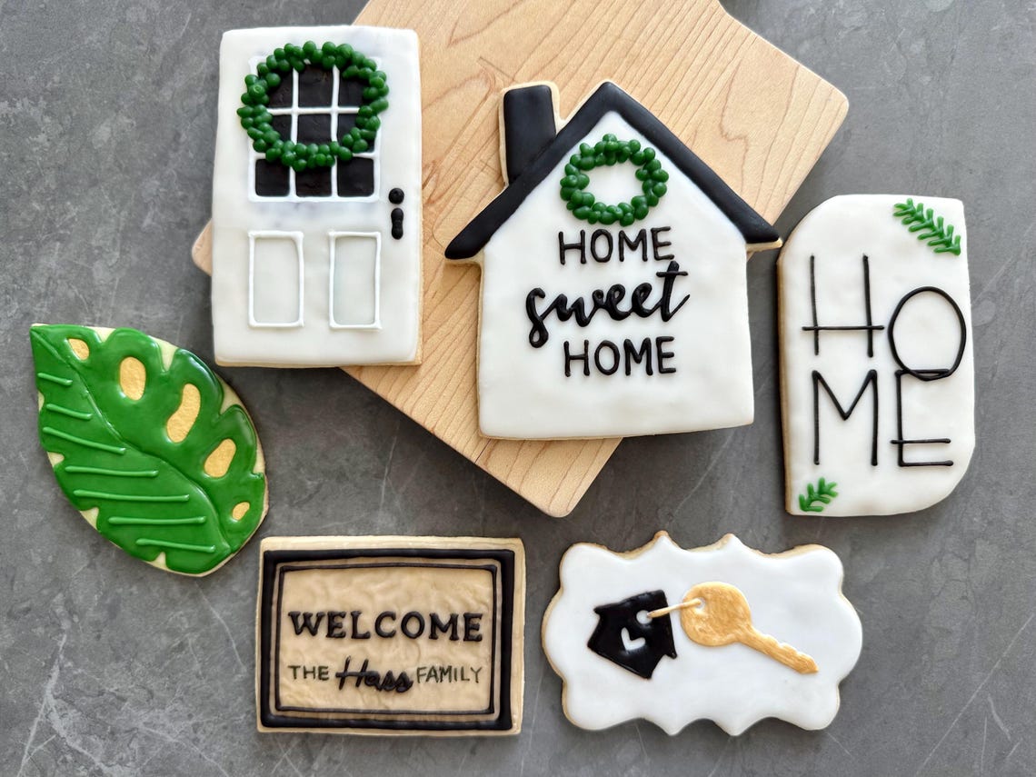 Housewarming Sugar Cookie Set, New Home Sugar Cookies, Realtor Gift Set ...