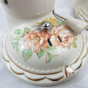 Refurbished Art Deco Shaded Porcelier Porcelain Floral Wall Sconces ...