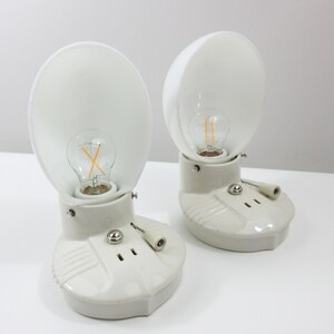 Refurbished Art Deco Shaded Porcelier Porcelain Wall Sconces - Pull ...