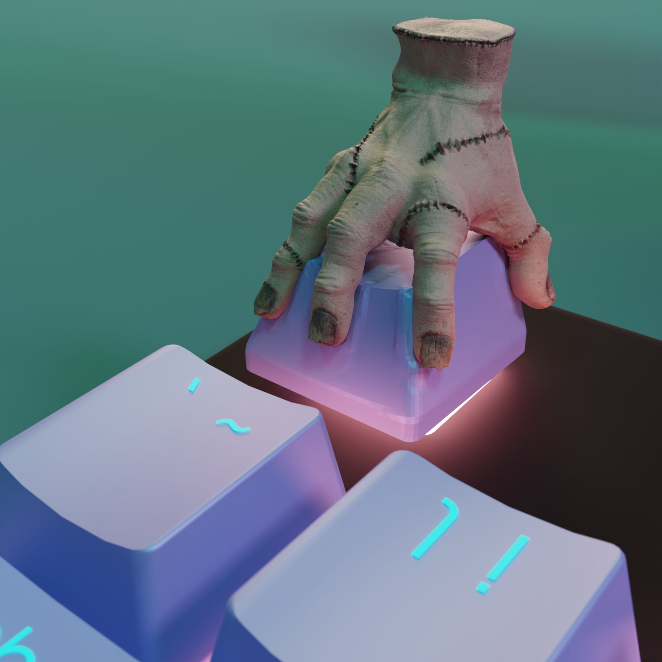 Thing Keycap From the Adams Family | Stl File | 3D Keycap Model STL ...