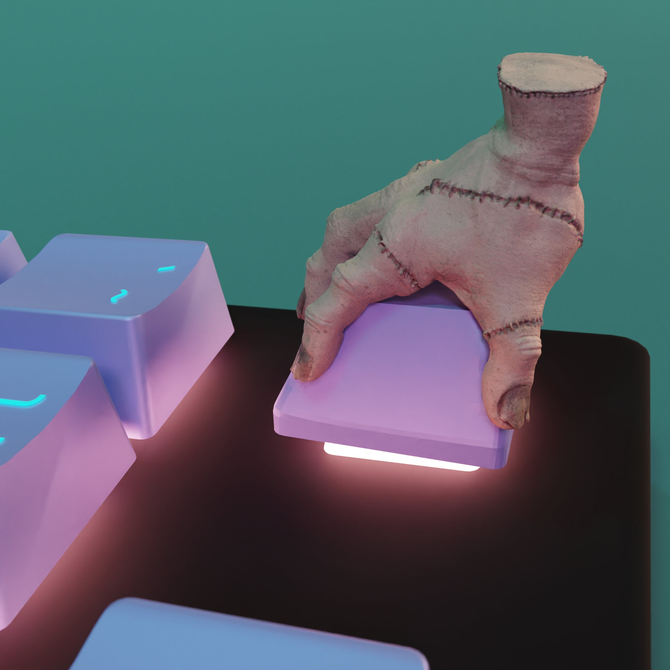 Thing Keycap From the Adams Family | Stl File | 3D Keycap Model STL ...