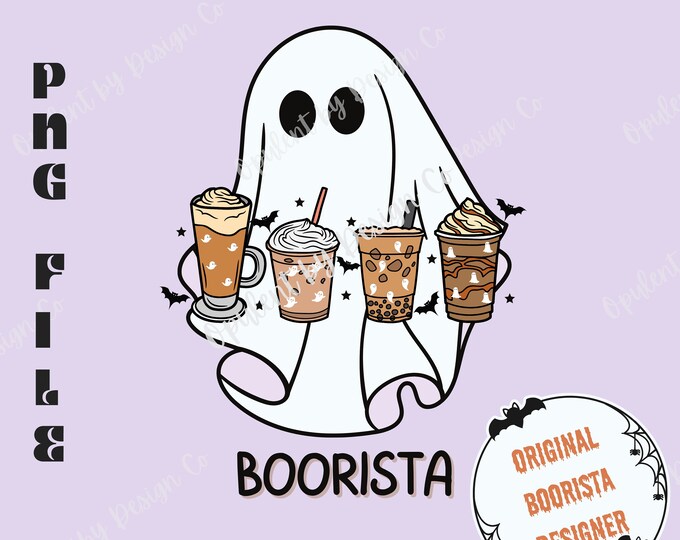 Boorista Ghost With Coffee Png, Funny Coffee Ghost, Funny Barista Png ...