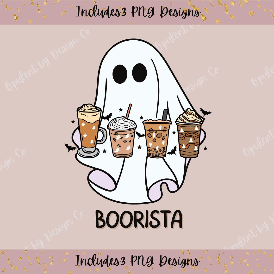 Boorista Ghost With Coffee Png Funny Coffee Ghost Funny - Etsy