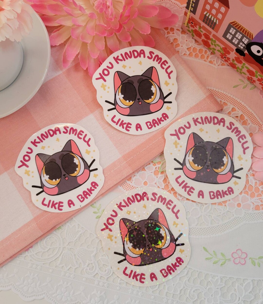 Baka Cat Stickers - Etsy