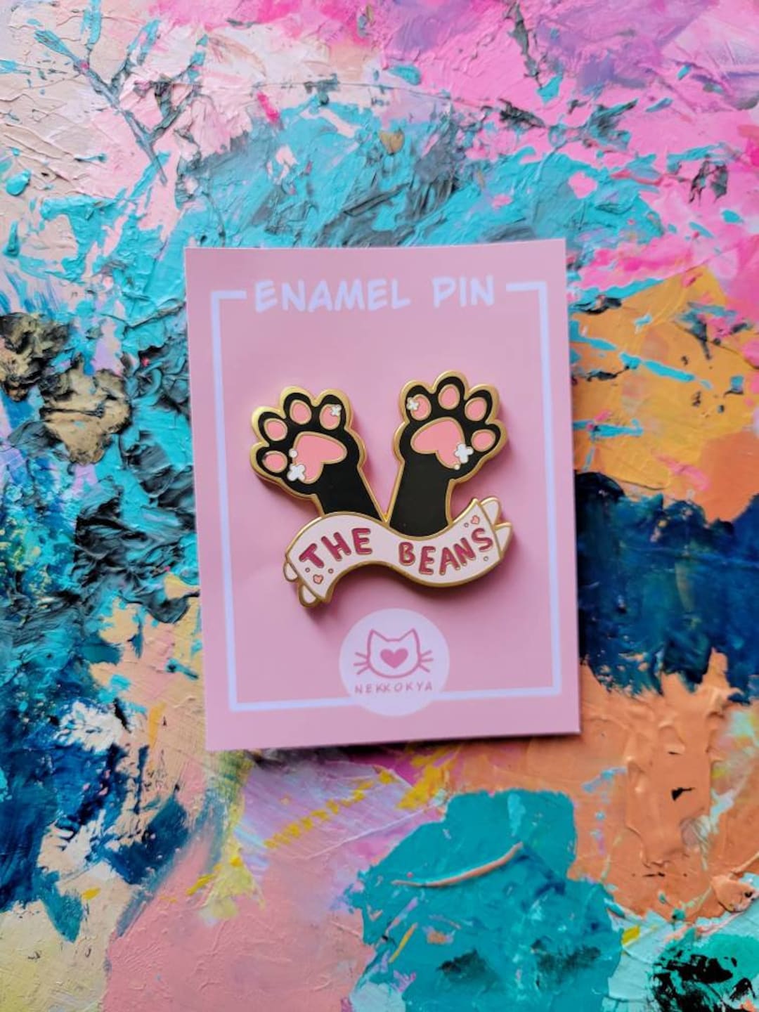 The Beans- Cat Enamel Pin - Etsy
