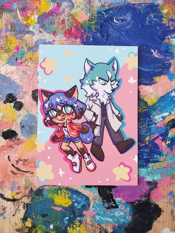 BNA Chibi Michiru and Shirou Art Print | Etsy