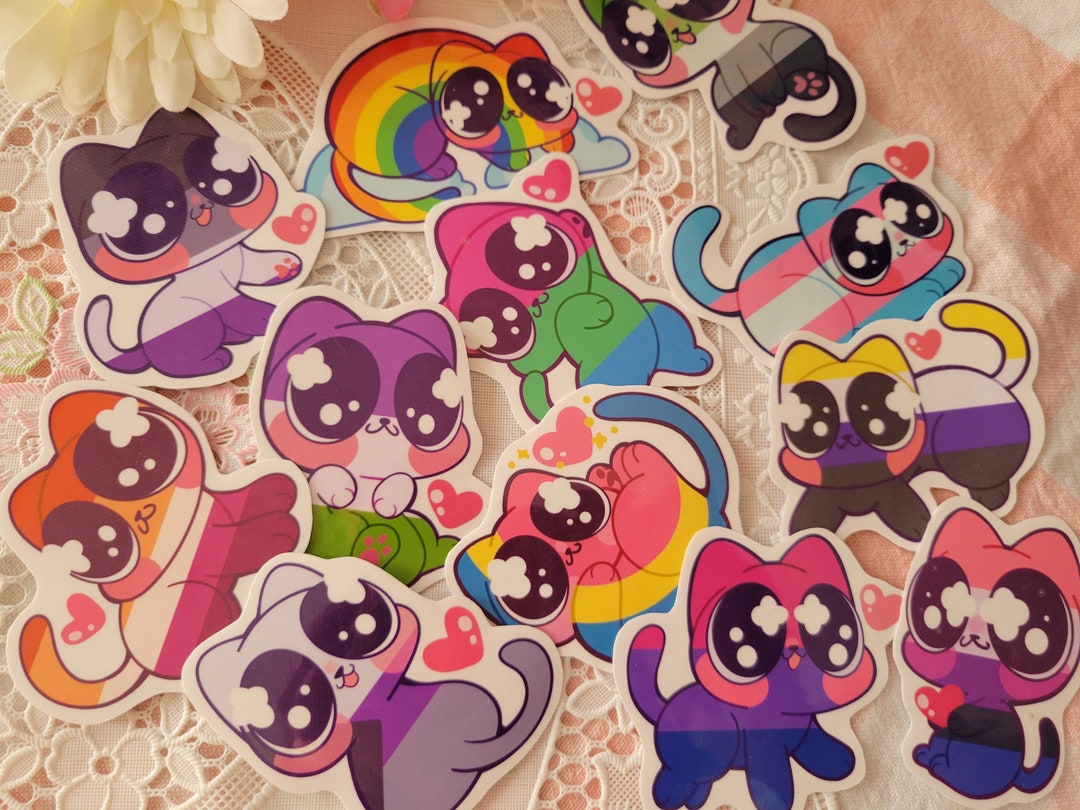 Pride Cats - Glossy Stickers - Etsy