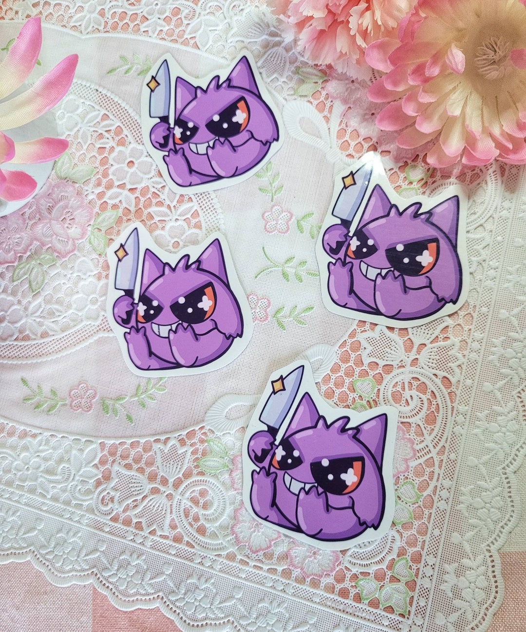 Stabby Critter - Glossy Sticker - Etsy