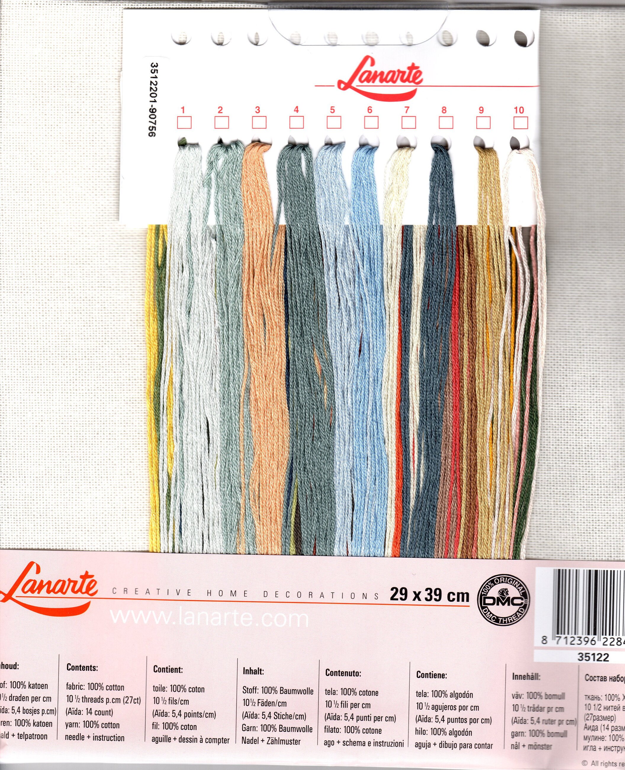 Lanarte Cross Stitch Kit Girl With Flowered Hat 29 X 39 CM Romantic ...