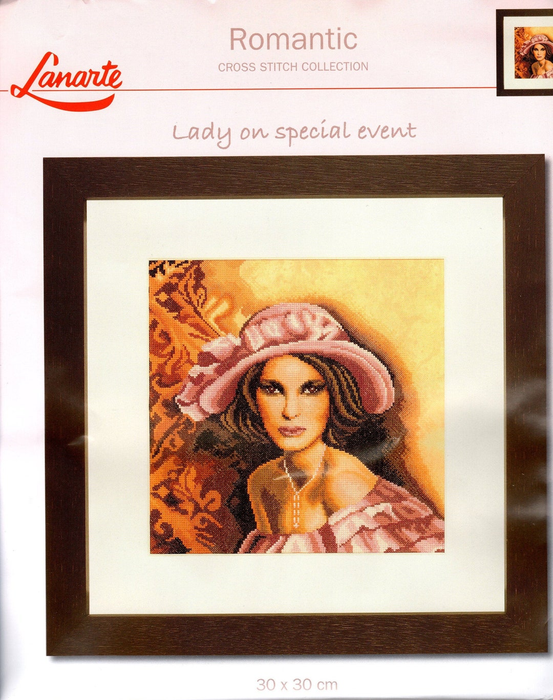 Lanarte Cross Stitch Kit Lady on Special Event 30 X 30 CM Romantic ...