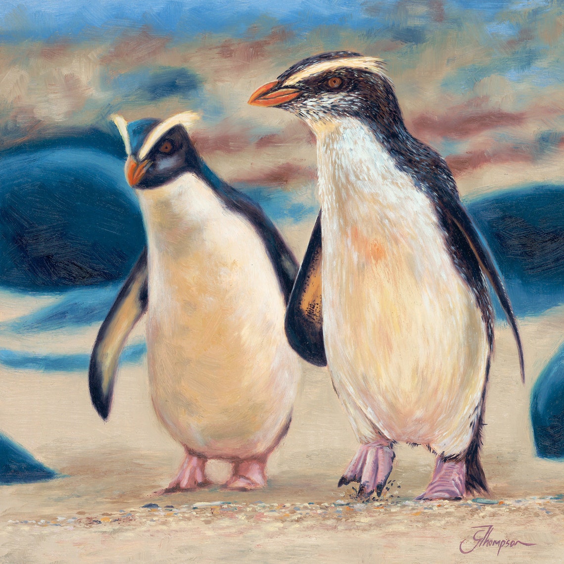 Fiordland Penguins Giclee Limited Edition Unframed Print - Etsy Singapore