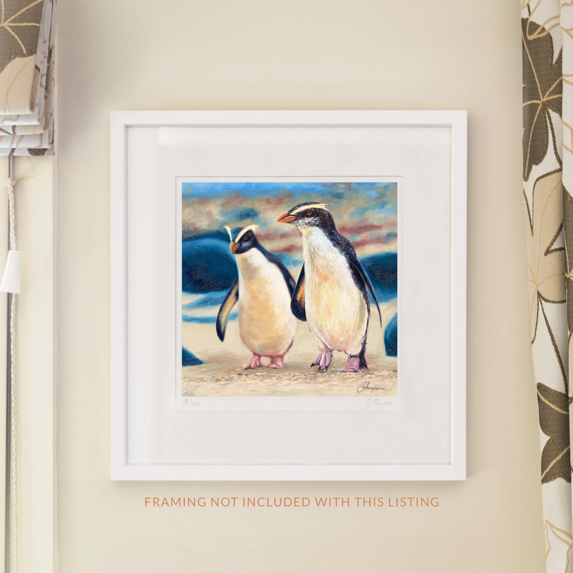 Fiordland Penguins Giclee Limited Edition Unframed Print - Etsy Singapore