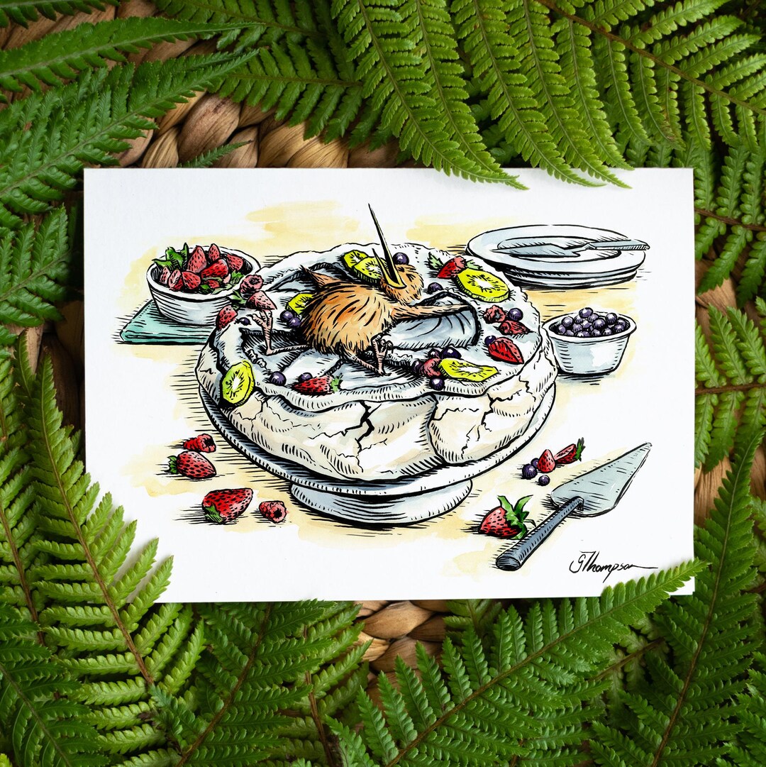 Kiwi Pav Snow Angel - Christmas Card // With Recycled Envelope - Etsy