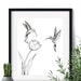 Hummingbirds - Tulip - Abstract Art - Unframed - Etsy