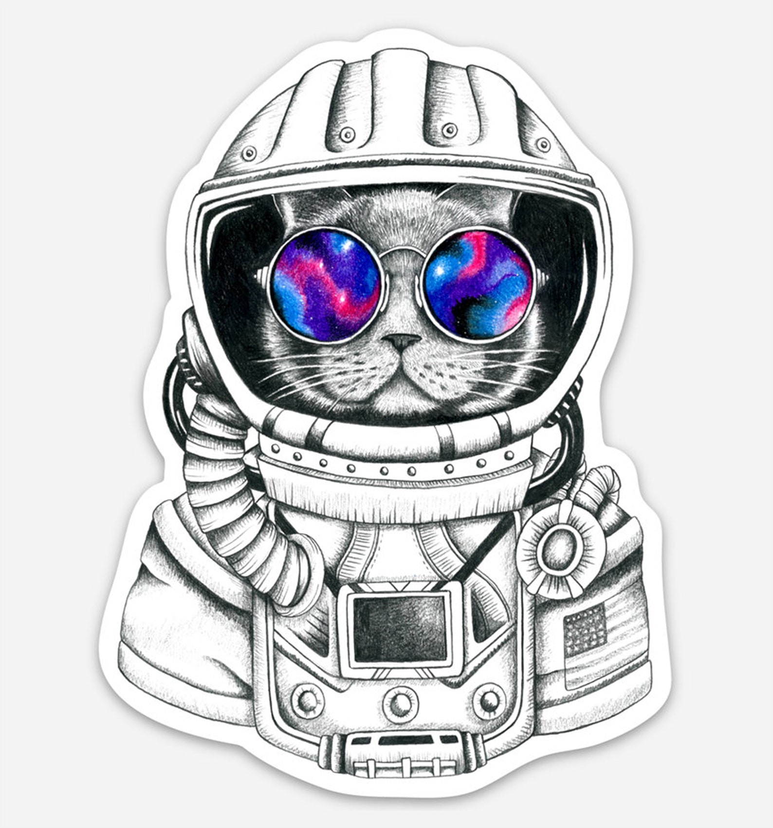 Catstronaut Sticker - Etsy
