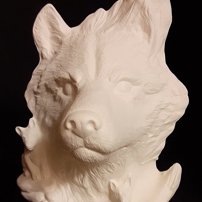 Ceramic Wolf Head - Etsy