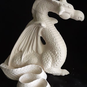 Dragon Unpainted Ceramic Bisque - Etsy