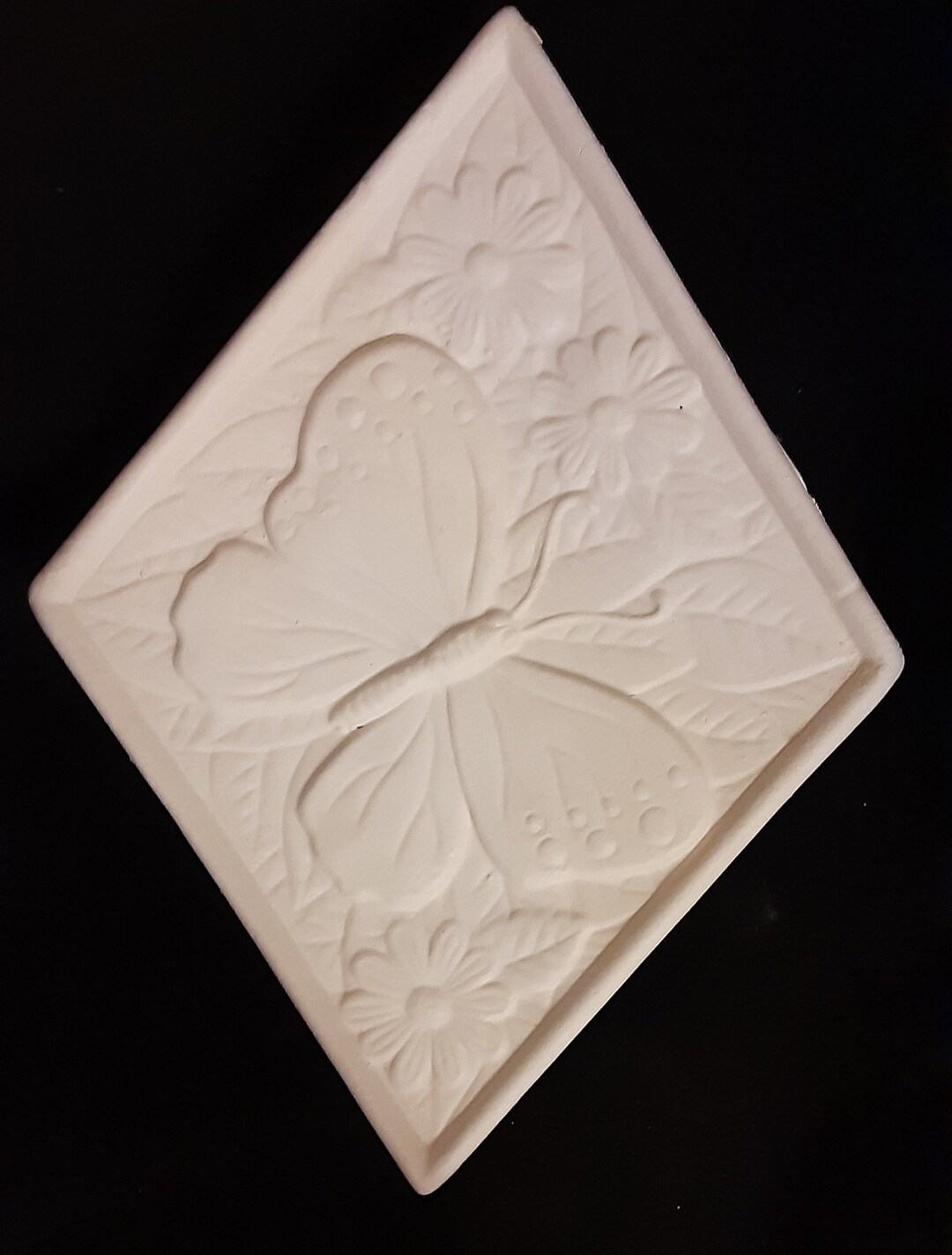 Diagonal Butterfly Tile Unpainted Ceramic Bisque - Etsy