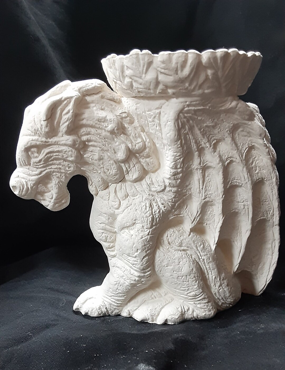 Winged Gargoyle Candle Holder Ceramic Bisque - Etsy
