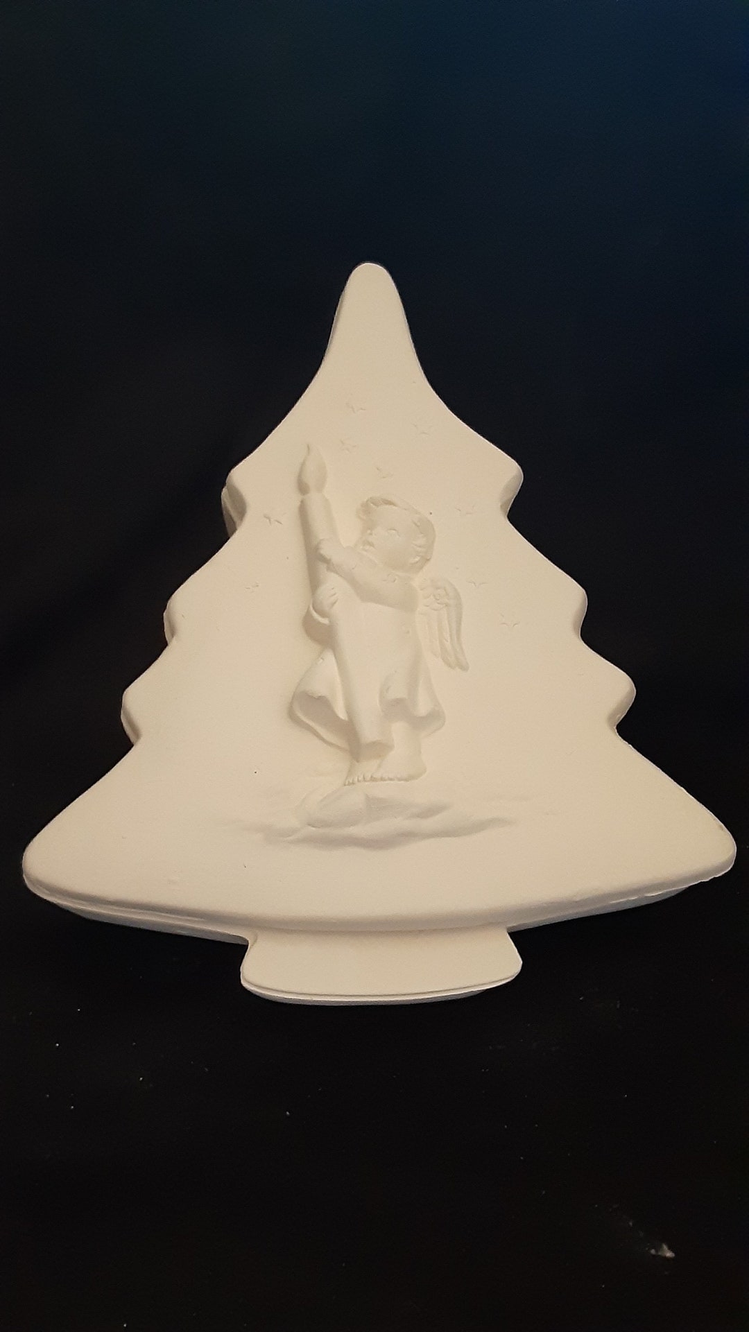 Christmas Tree Trinket Box Unpainted Ceramic Bisque - Etsy
