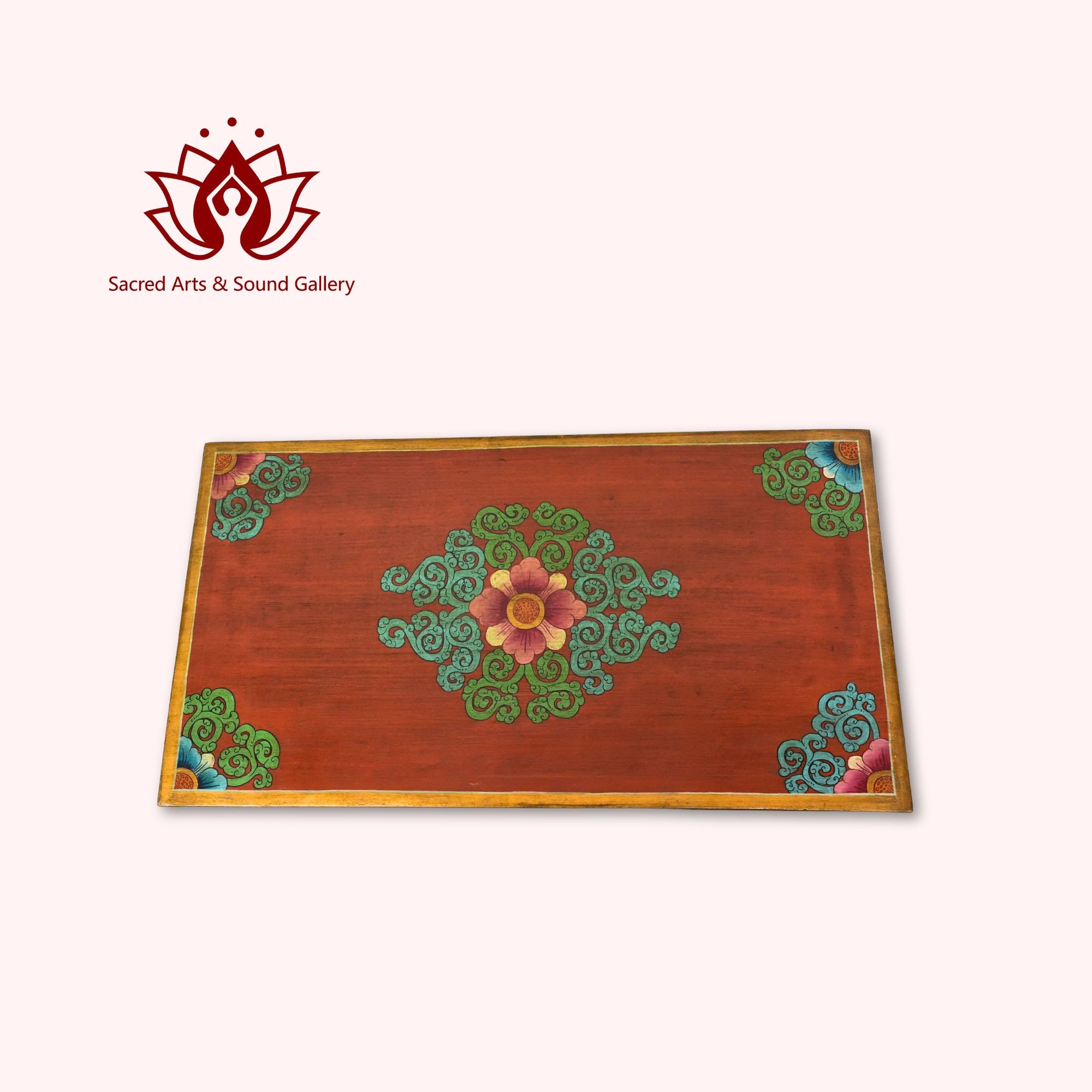24 Inch Handmade Cheppu Table | Tibetan Buddhist Table | Hand-painted ...