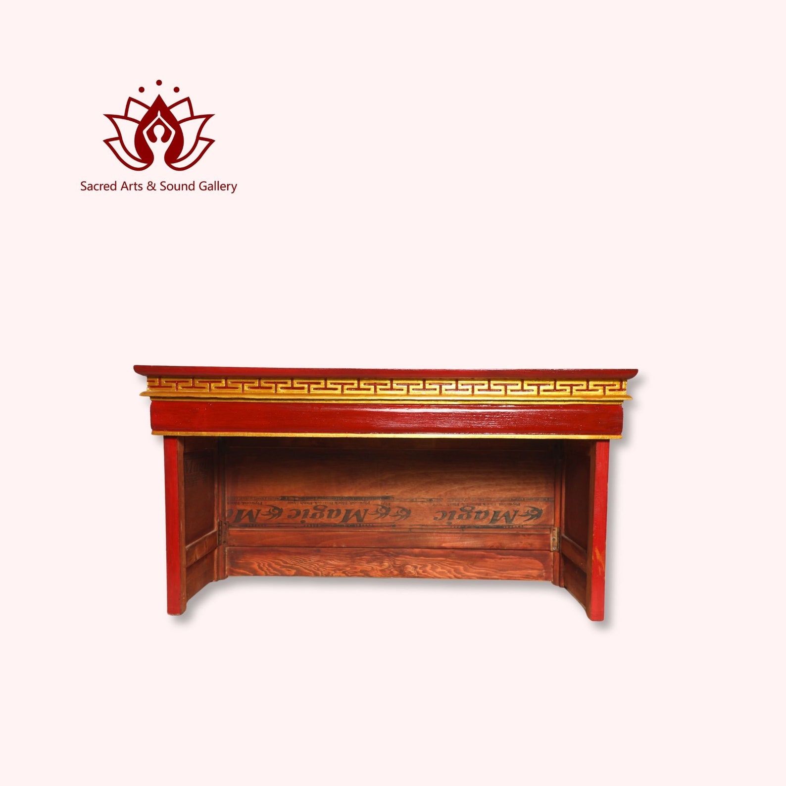 Solid Wooden Buddhist Meditation Table/altar With Face of Lion ...
