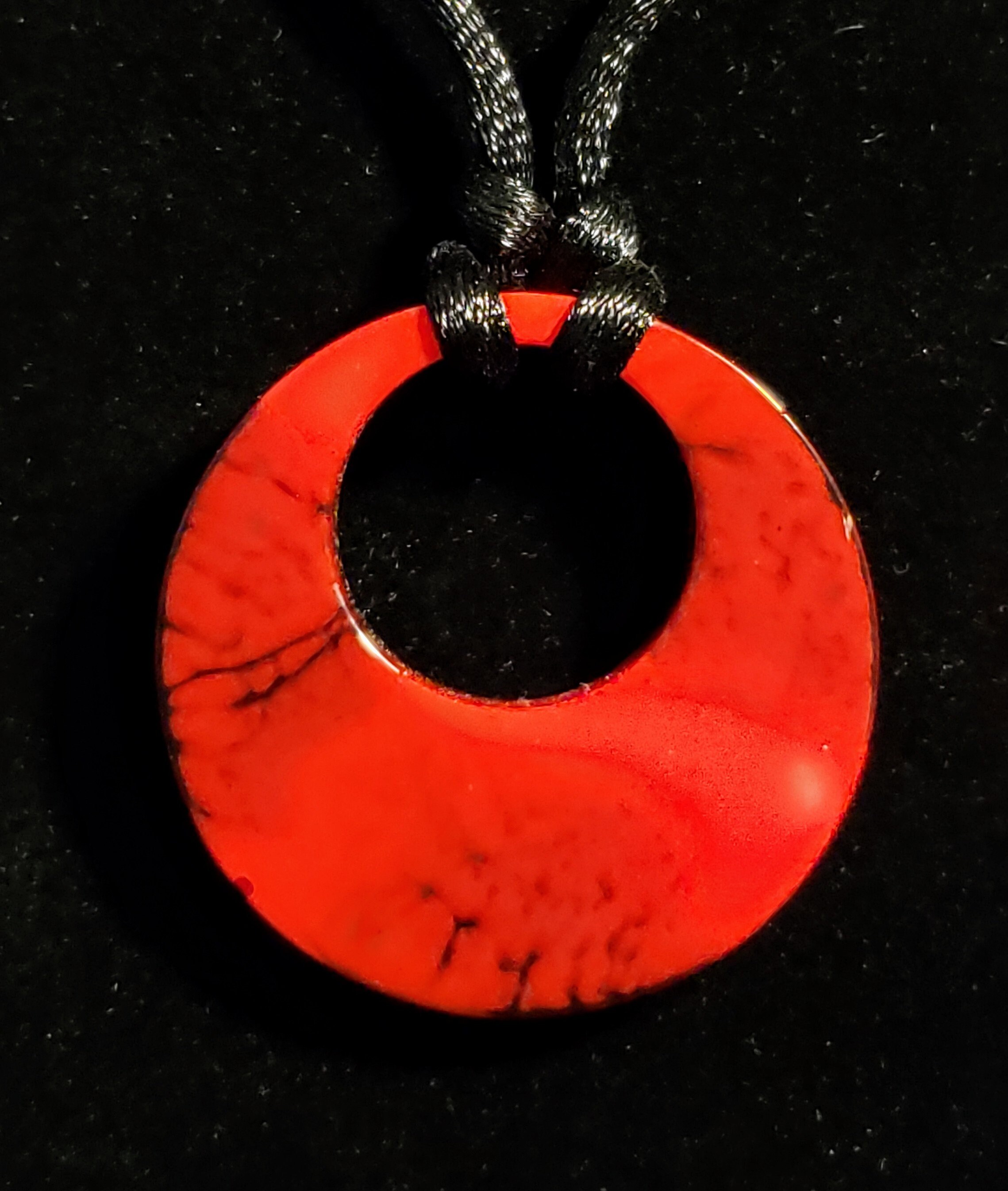 Red Obsidian | Resin Pendant Necklace | Vibrant, Handcrafted ...