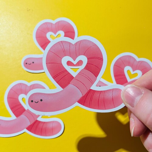 Worm Power Waterproof Vinyl Sticker Laptop Decal Sticker - Etsy