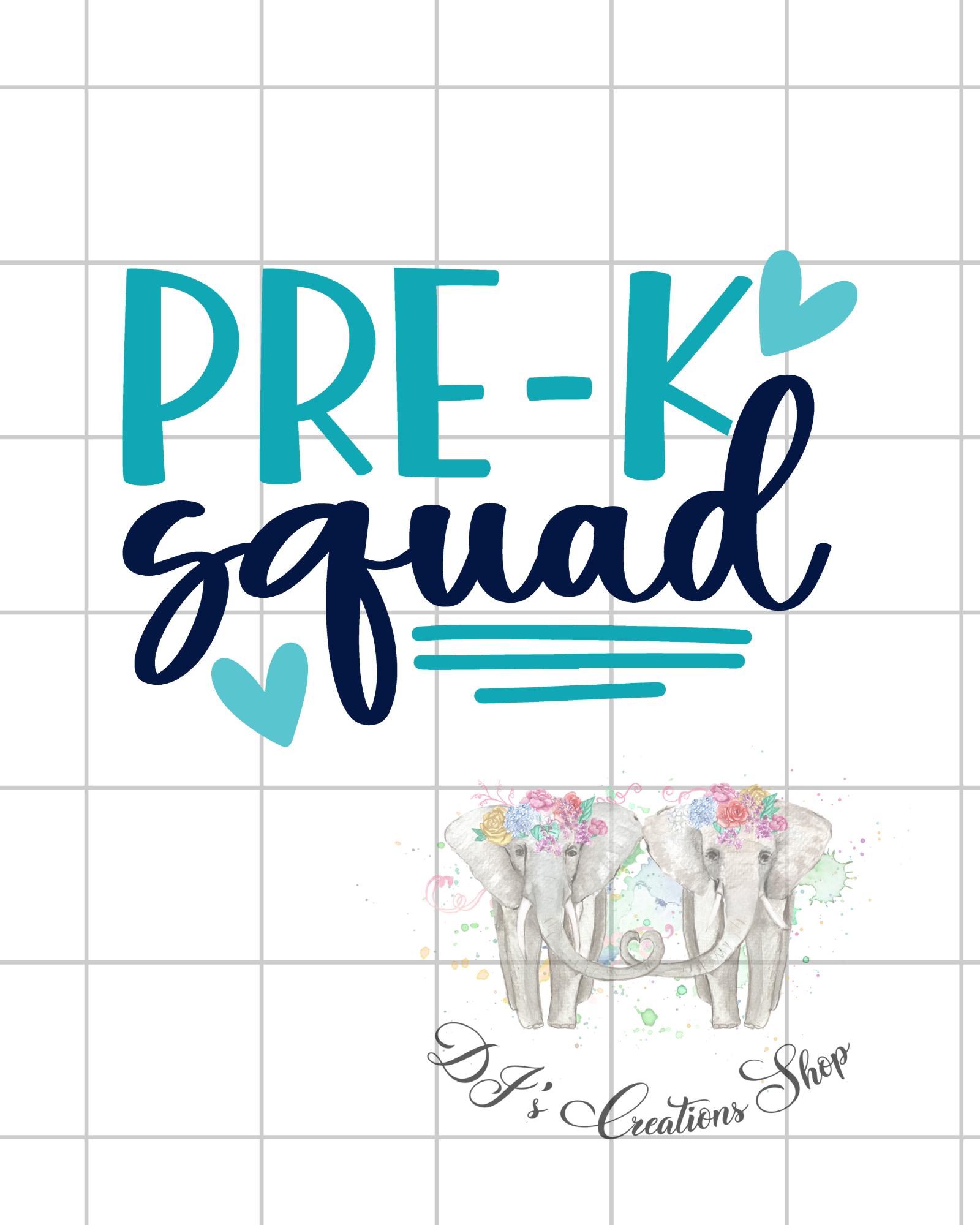 Pre-k Squad | Pre-k SVG | Pre- K PNG | Back to School | Digital ...