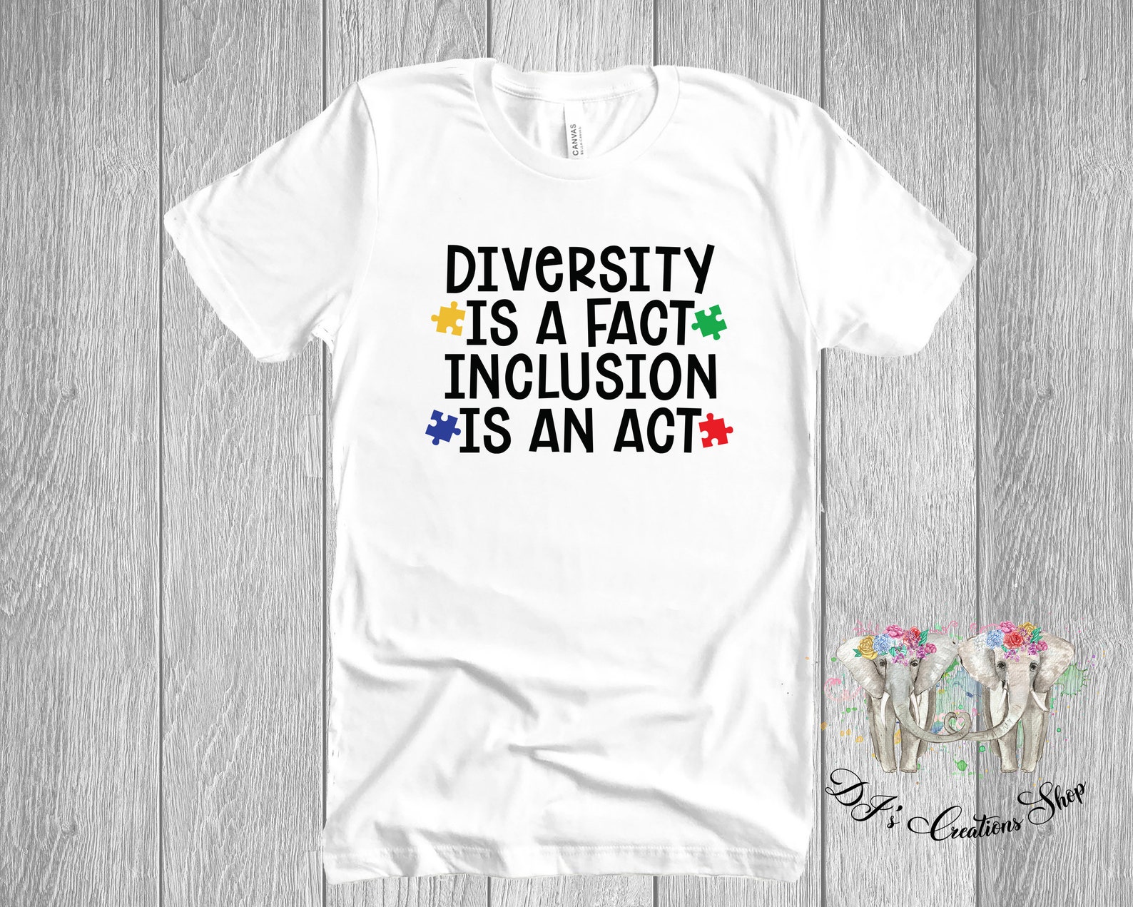 Diversity is a Fact Inclusion is an Act T-shirt | Diversity is a Fact ...