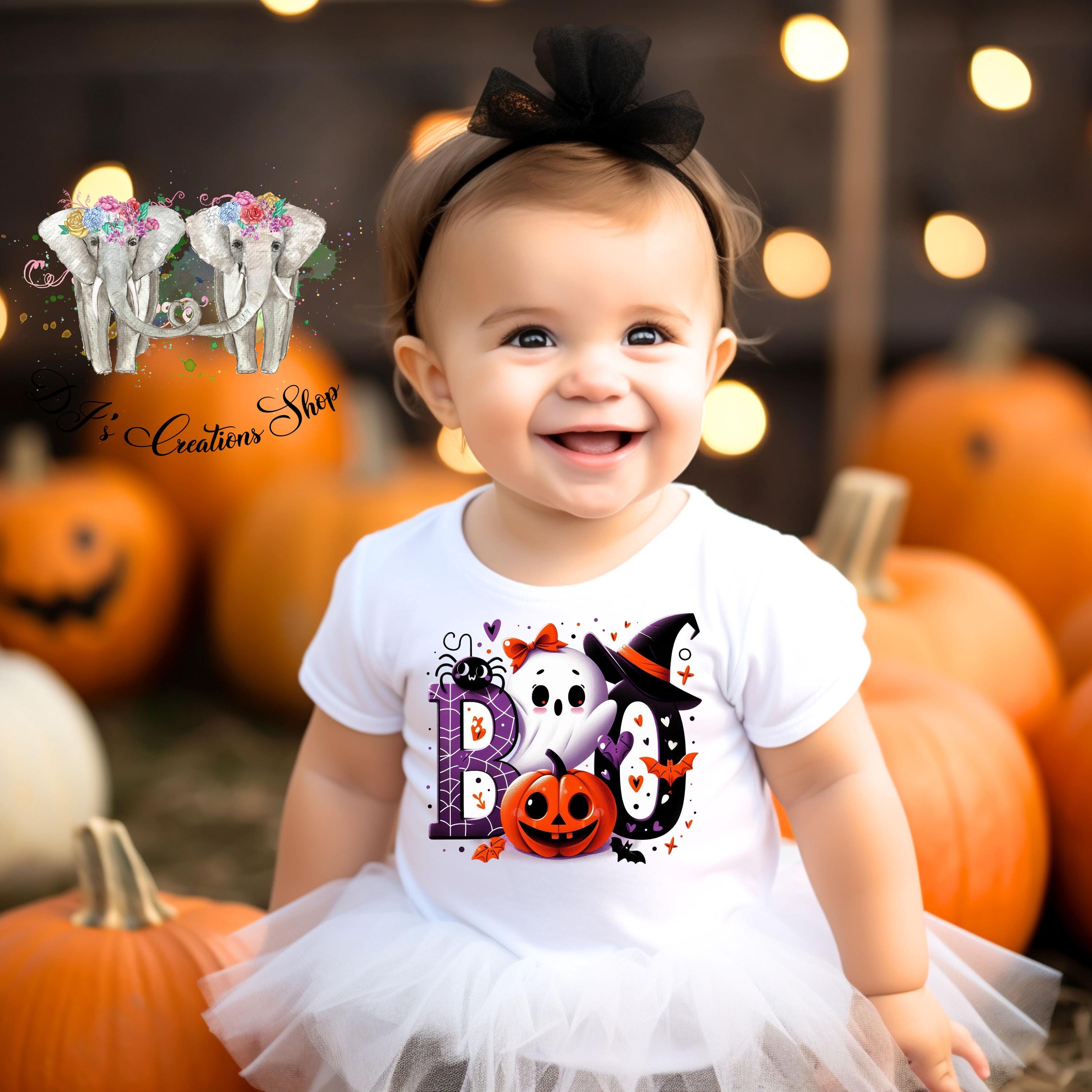 BOO Cute Kids Shirt | Cute BOO PNG | Spooky Halloween | Halloween Girl ...